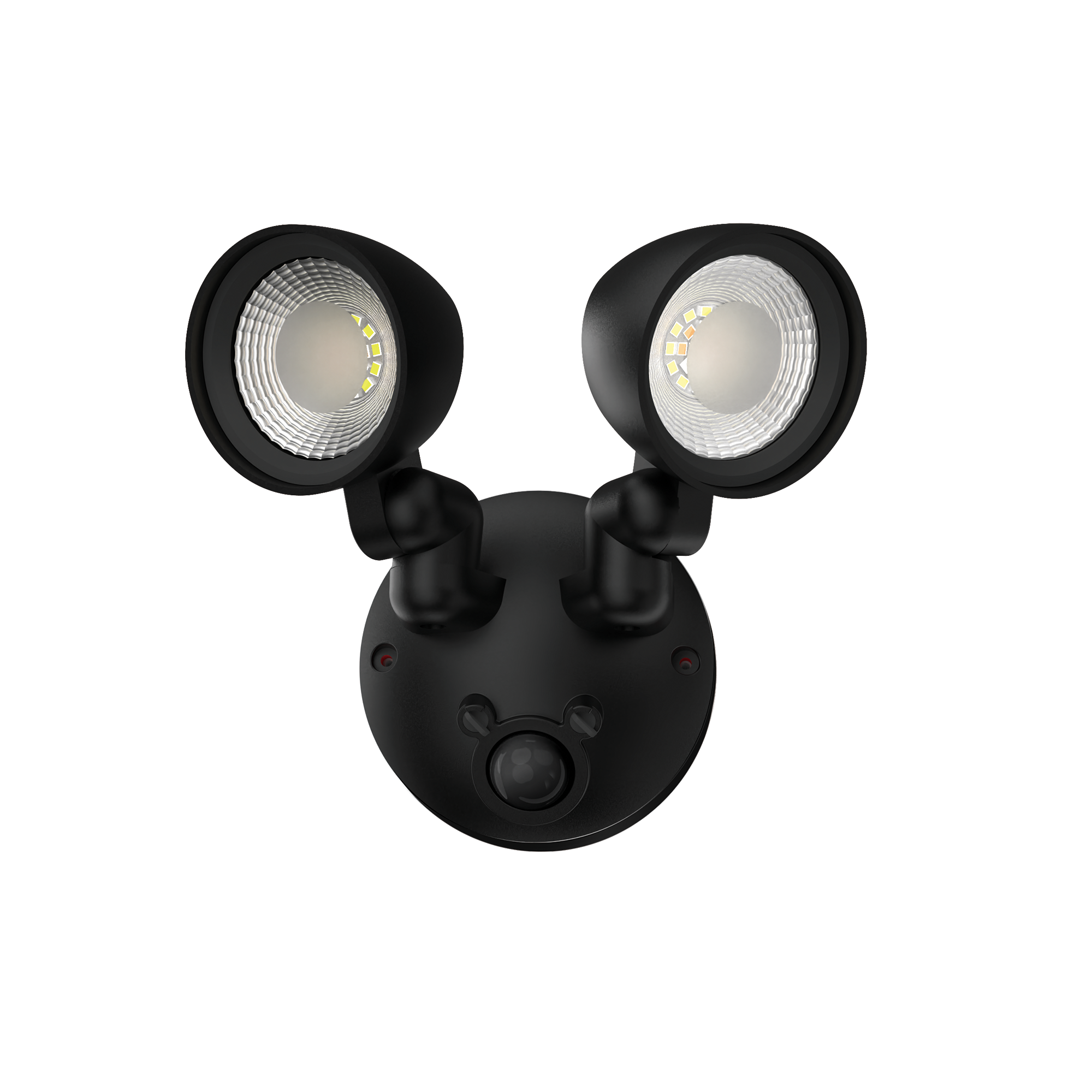 Security Light 16W Twin Lamp CCT Black – Orbit Lighting NZ