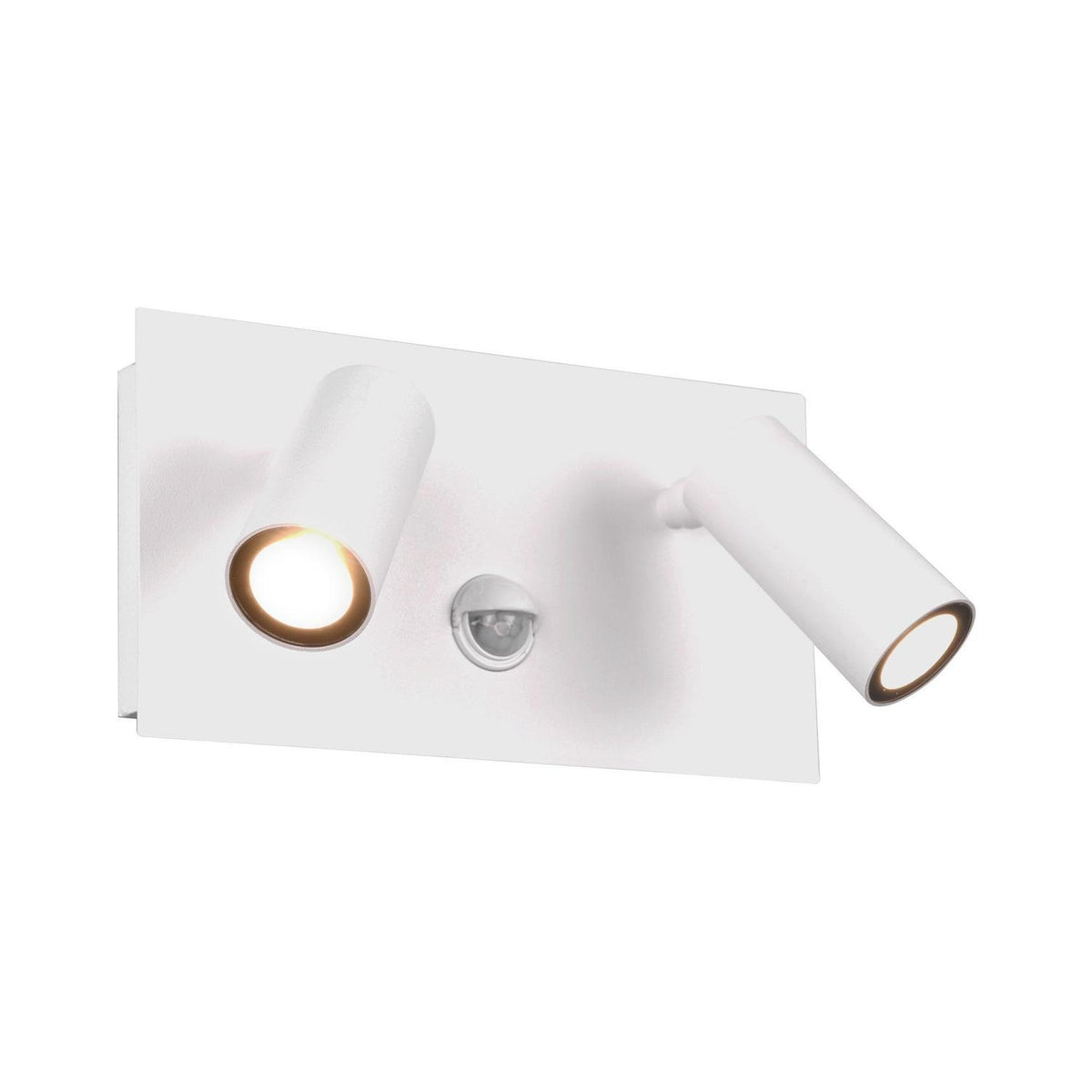 Slim Outdoor Twin Spotlight White with PIR Sensor – Orbit Lighting NZ