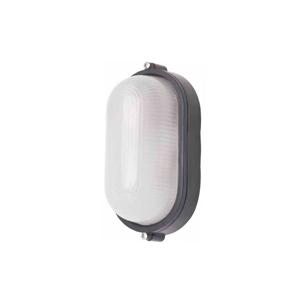 Oval E27 Bulkhead Black – Orbit Lighting NZ