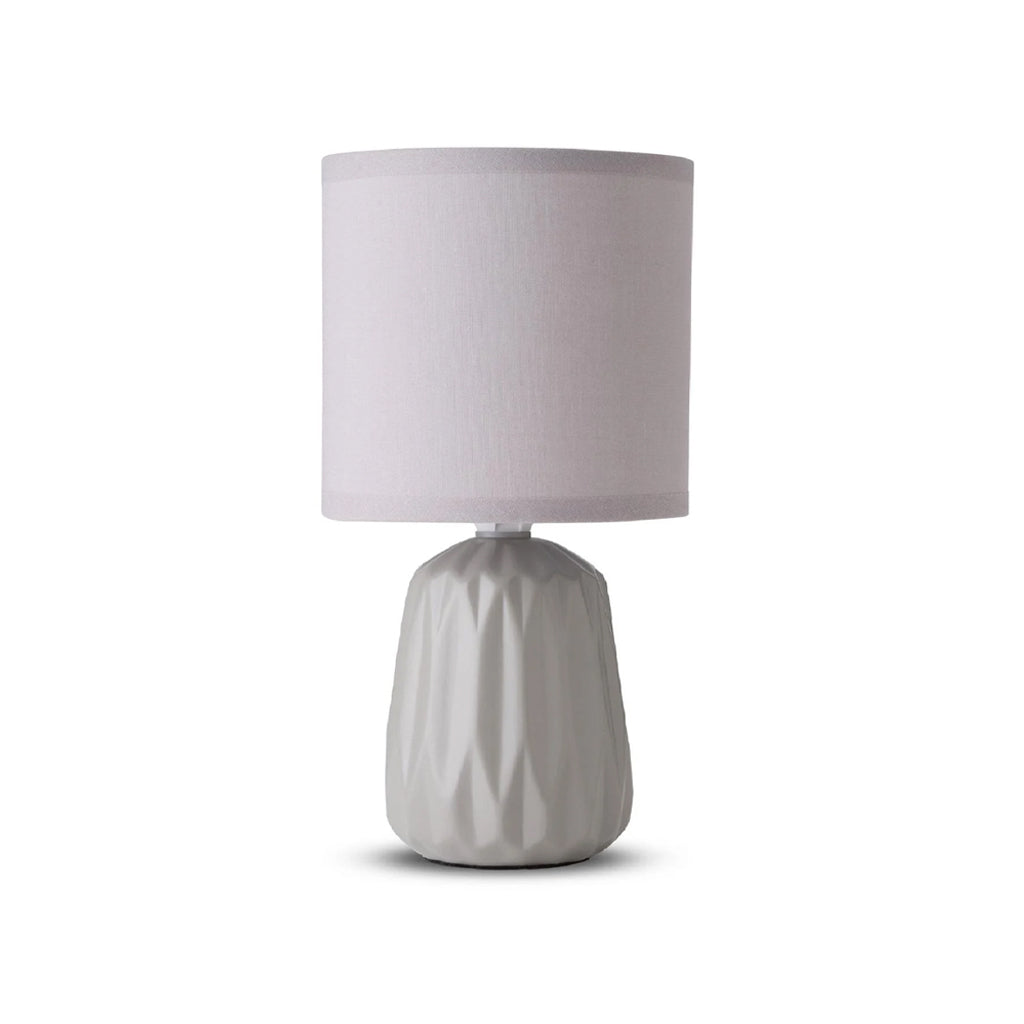 Naples Ceramic Table Lamp Grey – Orbit Lighting NZ