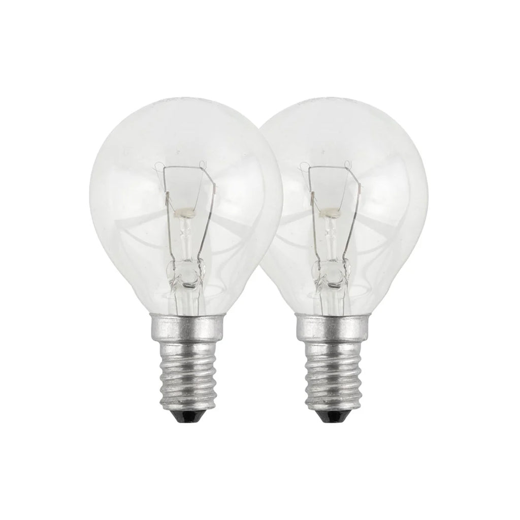 Fancy Round Bulb E14 40W Clear 2 pack – Orbit Lighting NZ
