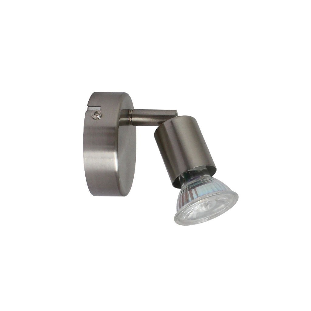 Satin Nickel Single Spotlight – Orbit Lighting NZ