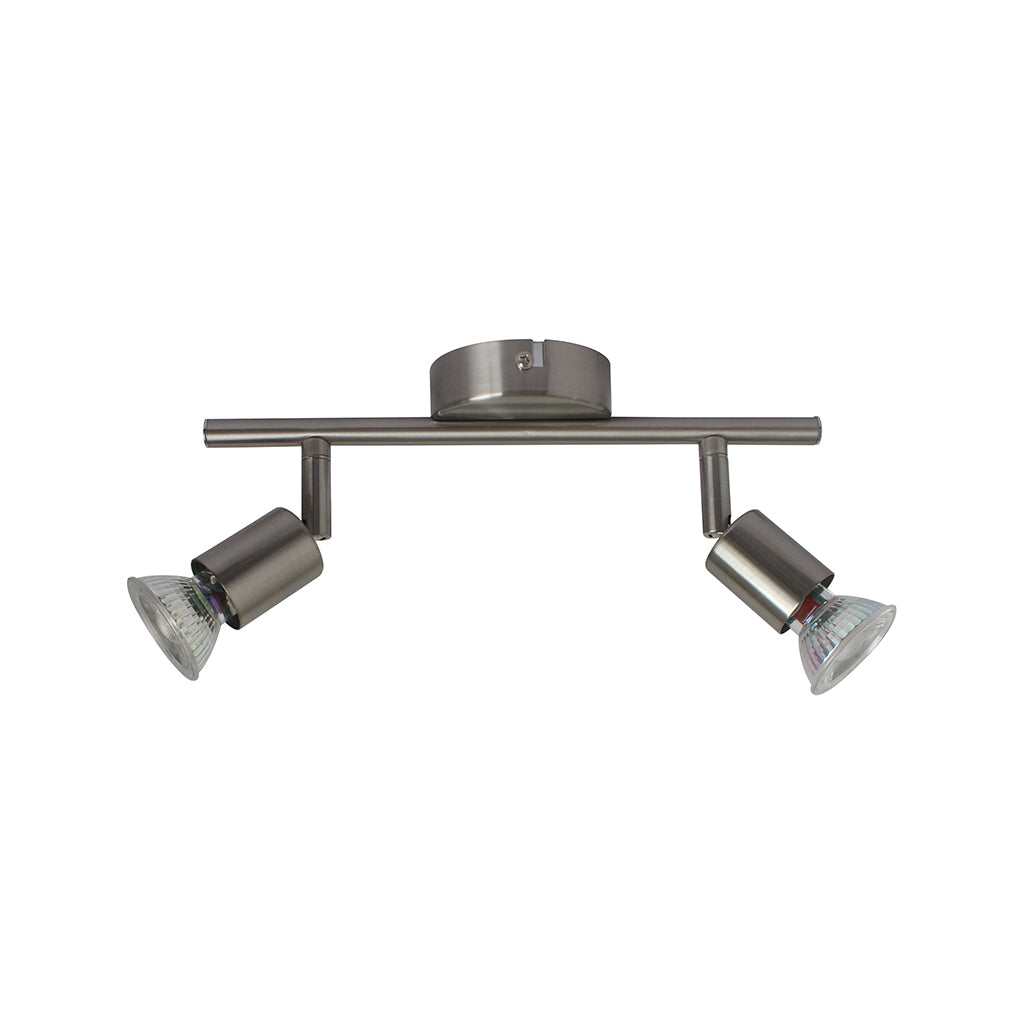 Satin Nickel Double Spotlight – Orbit Lighting NZ