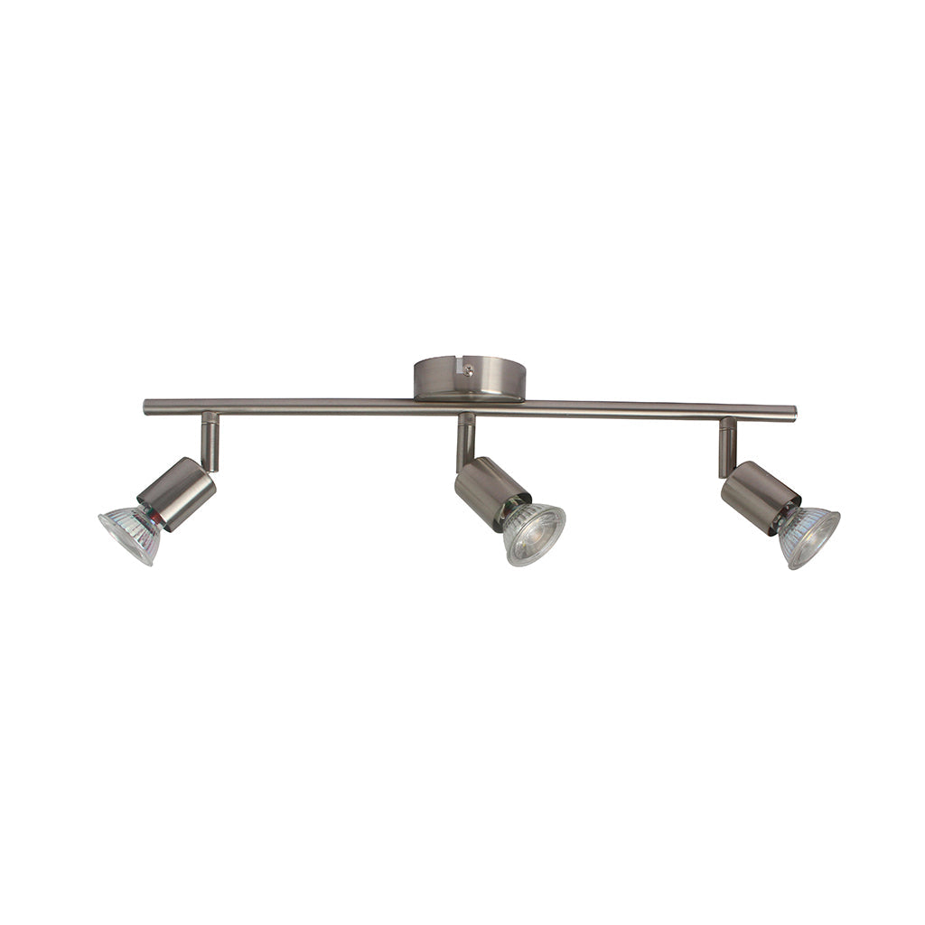 Satin Nickel Triple Spotlight – Orbit Lighting NZ